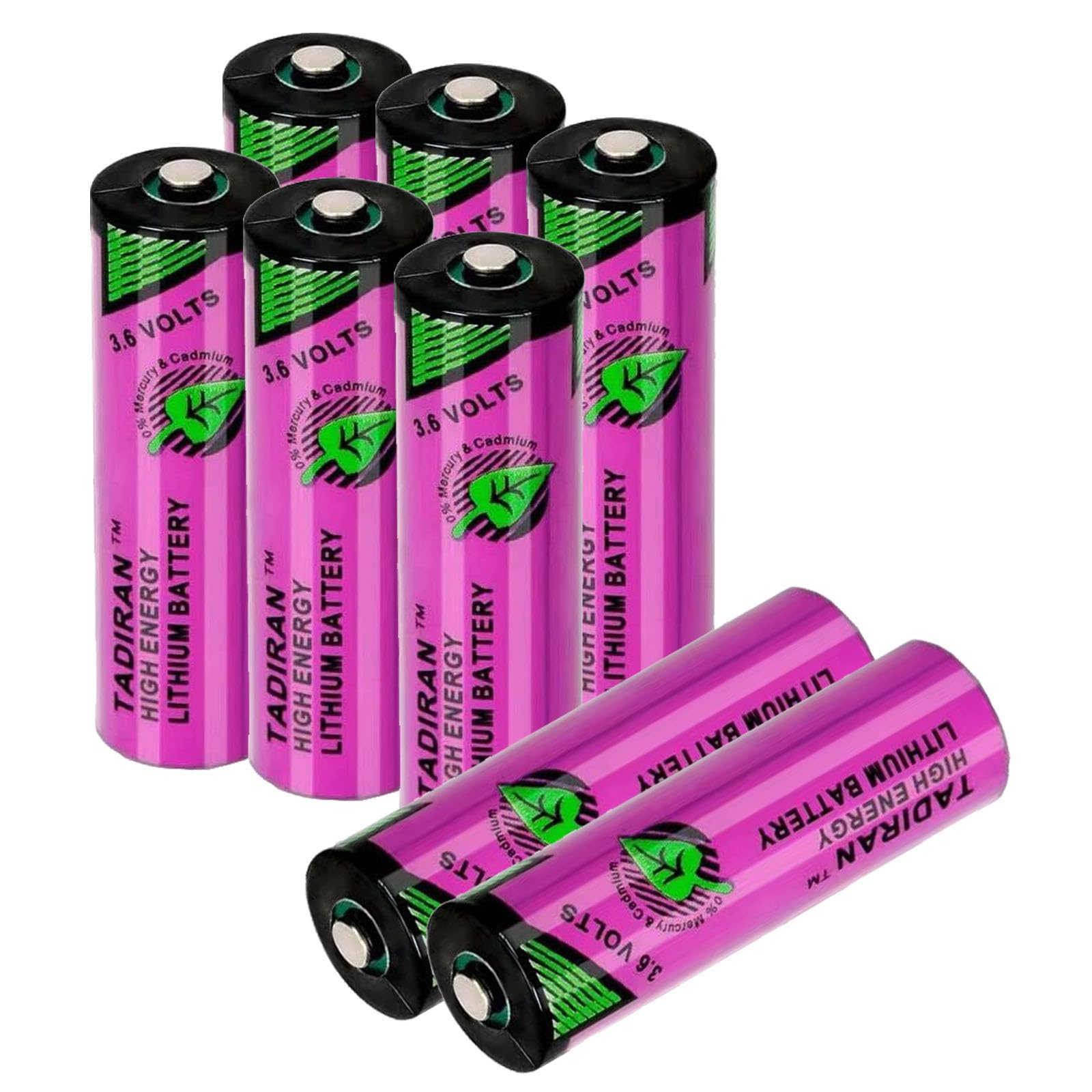 BAOBUTE 8PCS 2400mAh 3.6V SL-360PLC/TL-5903 AA Lithium Battery for Tadiran TL-5903 SL-360 S7-400 ER14500 ER14505 TL-2100