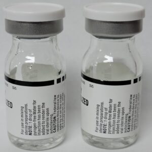 (2 Pack) Sterile Empty Vials 5ml with White Cap, 5 mL(Empty Vial with 1 drop of pyrogen-free Water)