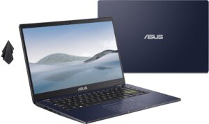 asus 2022 14" thin light business student laptop computer, intel celeron n4020 processor, 4gb ddr4 ram, 64 gb storage, 12hours battery, webcam, zoom meeting, win11 + 1 year office 365, black