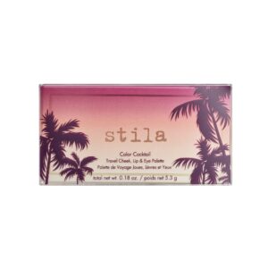 stila color cocktail travel cheek, lip & eye palette, 1 oz.