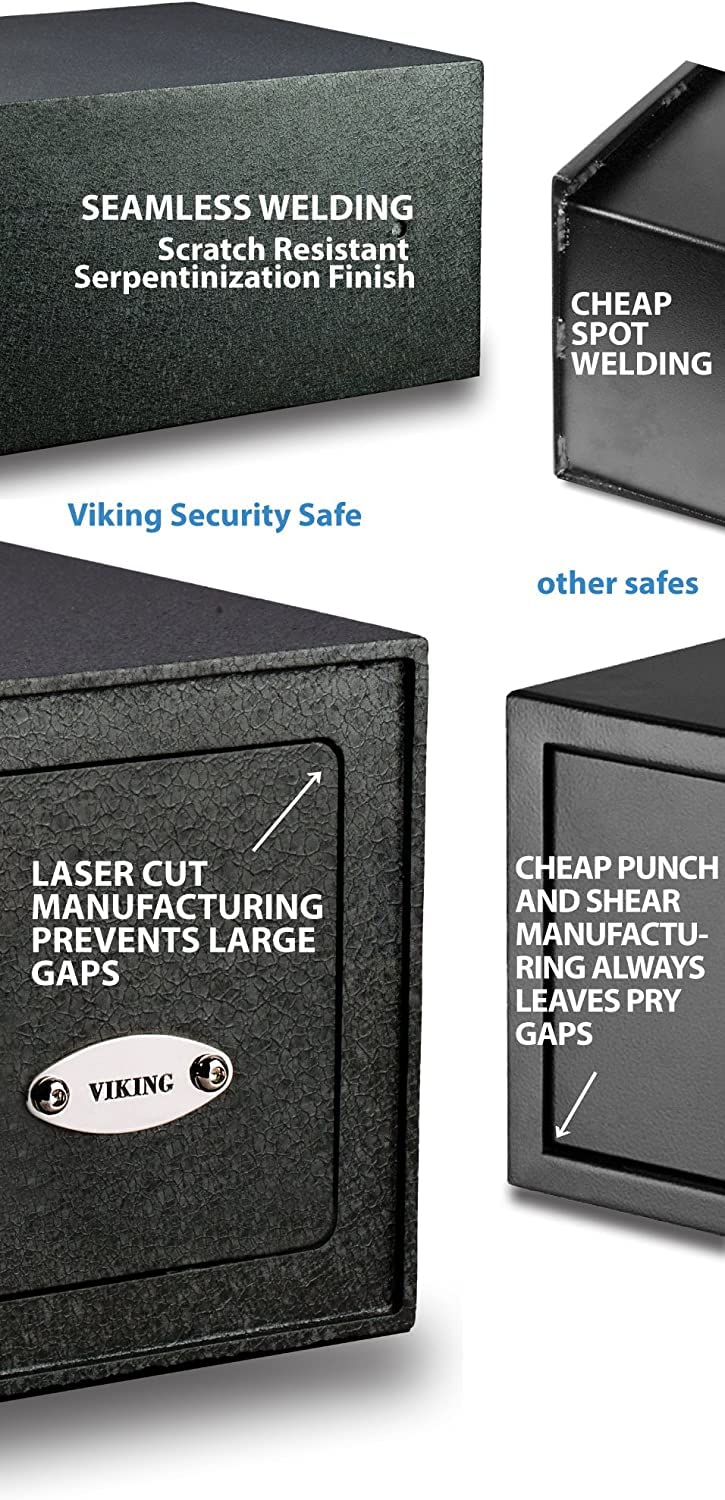 Viking Security Safe VS-35BLA Heavy Duty Biometric Fingerprint LCD Keypad Safe