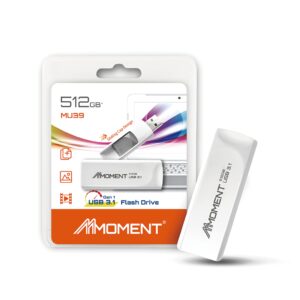 MMOMENT MU39 512GB USB 3.1 Gen1 Flash Drive, Read Speed up to 100MB/s, Retractable Design Thumb Drive