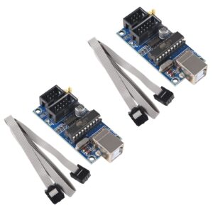 dweii 2pcs usbtiny usbtinyisp avr isp programmer 6/10 pin bootloader for arduino uno mega