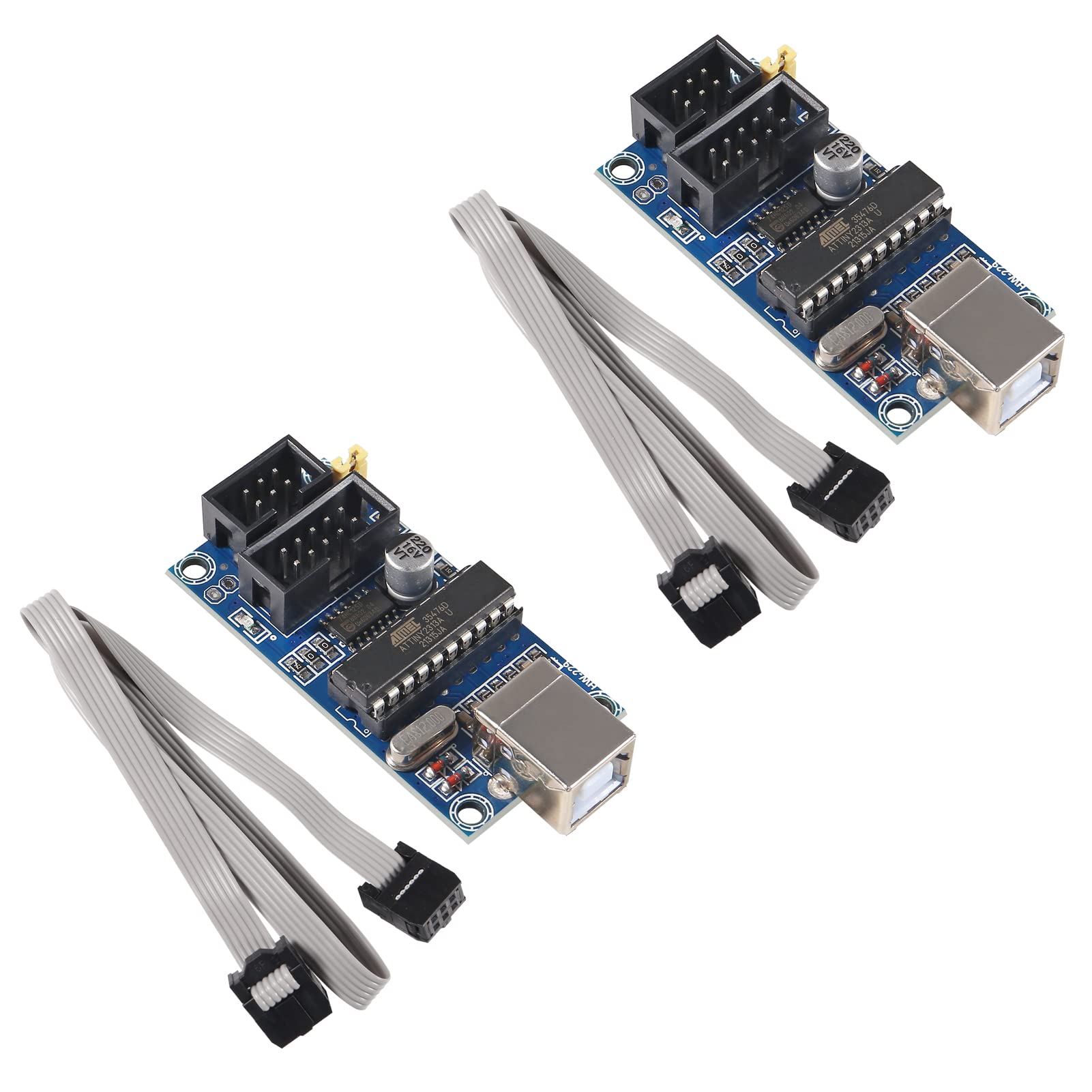 DWEII 2PCS USBTiny USBtinyISP AVR ISP Programmer 6/10 Pin Bootloader for Arduino UNO MEGA