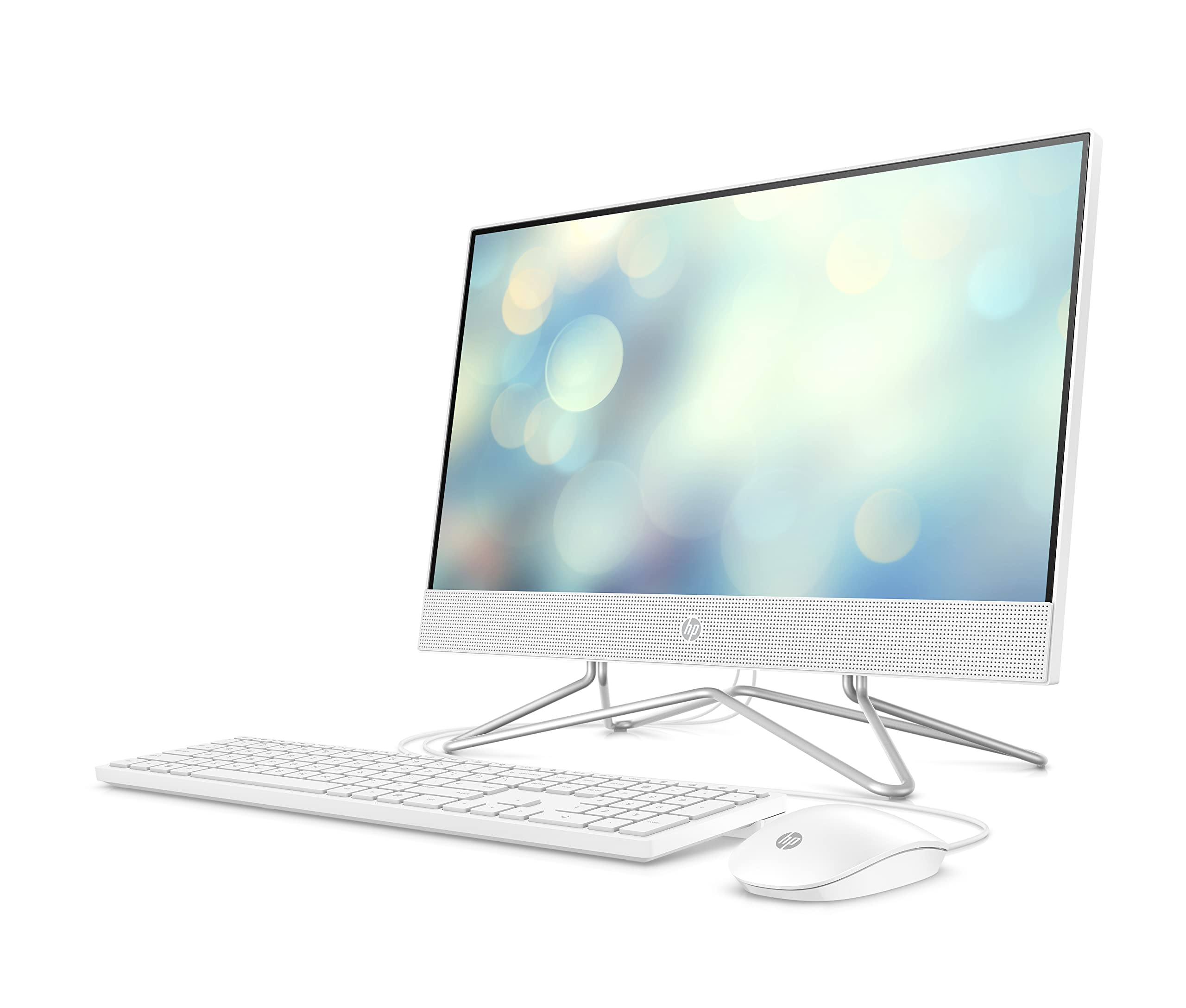 HP All-in-One 22" Desktop Computer (22-df0222, Snow White) & Sceptre 20" 1600x900 75Hz Ultra Thin LED Monitor 2X HDMI VGA Built-in Speakers