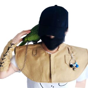 bonaweite pet bird shoulder poop protector, anti-bite shoulder pad diaper shawl for parrot, protective anti-scratch arm guard for macaw african budgies parakeet agapornis fischeri cockatiel lovebird