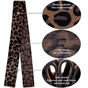 Elastic Bands for Wig Edges - Adjustable Leopard Print Wrap for Laying and Melting Lace Frontal Edges, Comfortable Fit