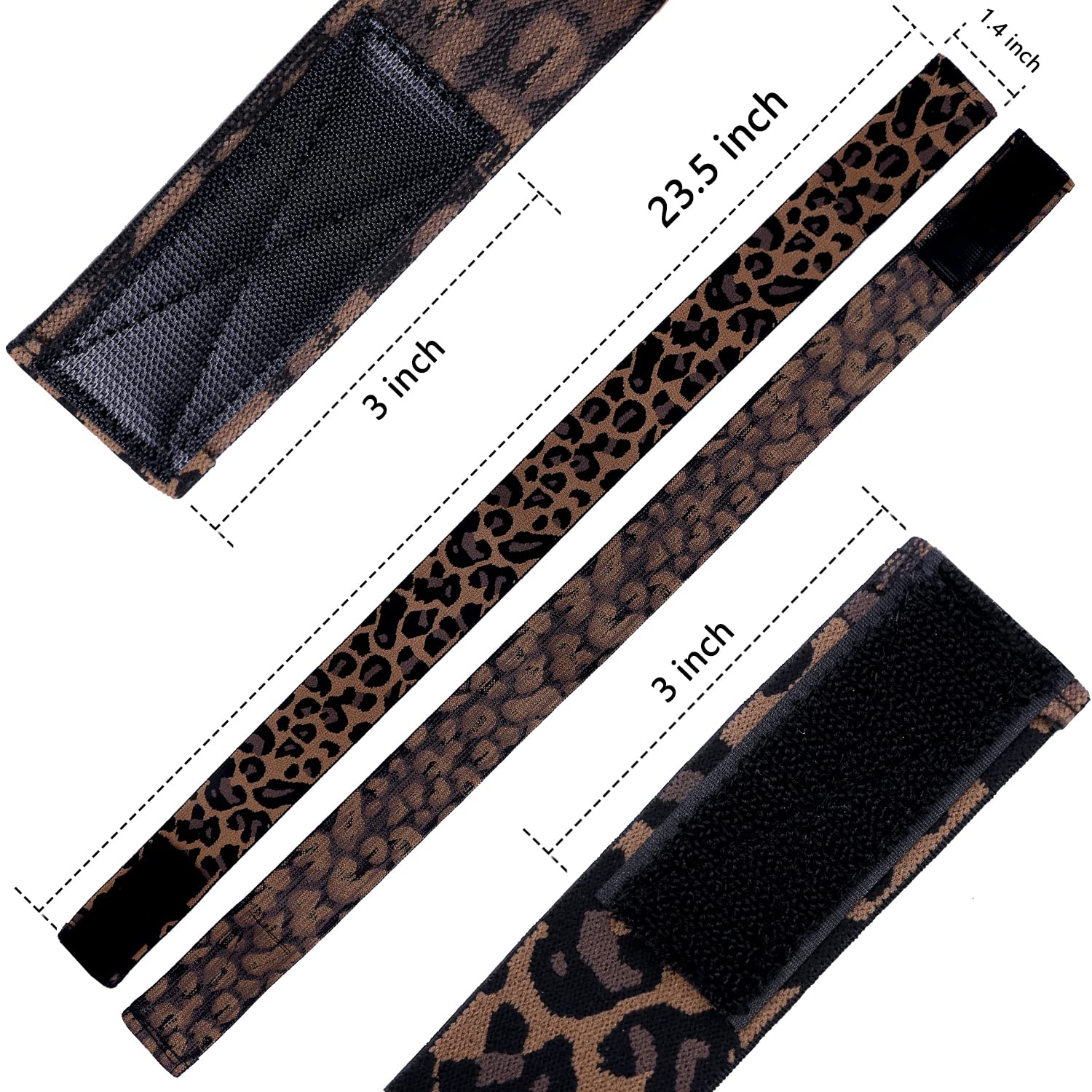 Elastic Bands for Wig Edges - Adjustable Leopard Print Wrap for Laying and Melting Lace Frontal Edges, Comfortable Fit