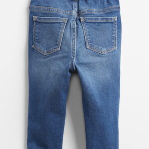 GAP Baby Girls Pull on Skinny Jeans, Dark Wash, 12-18 Months US