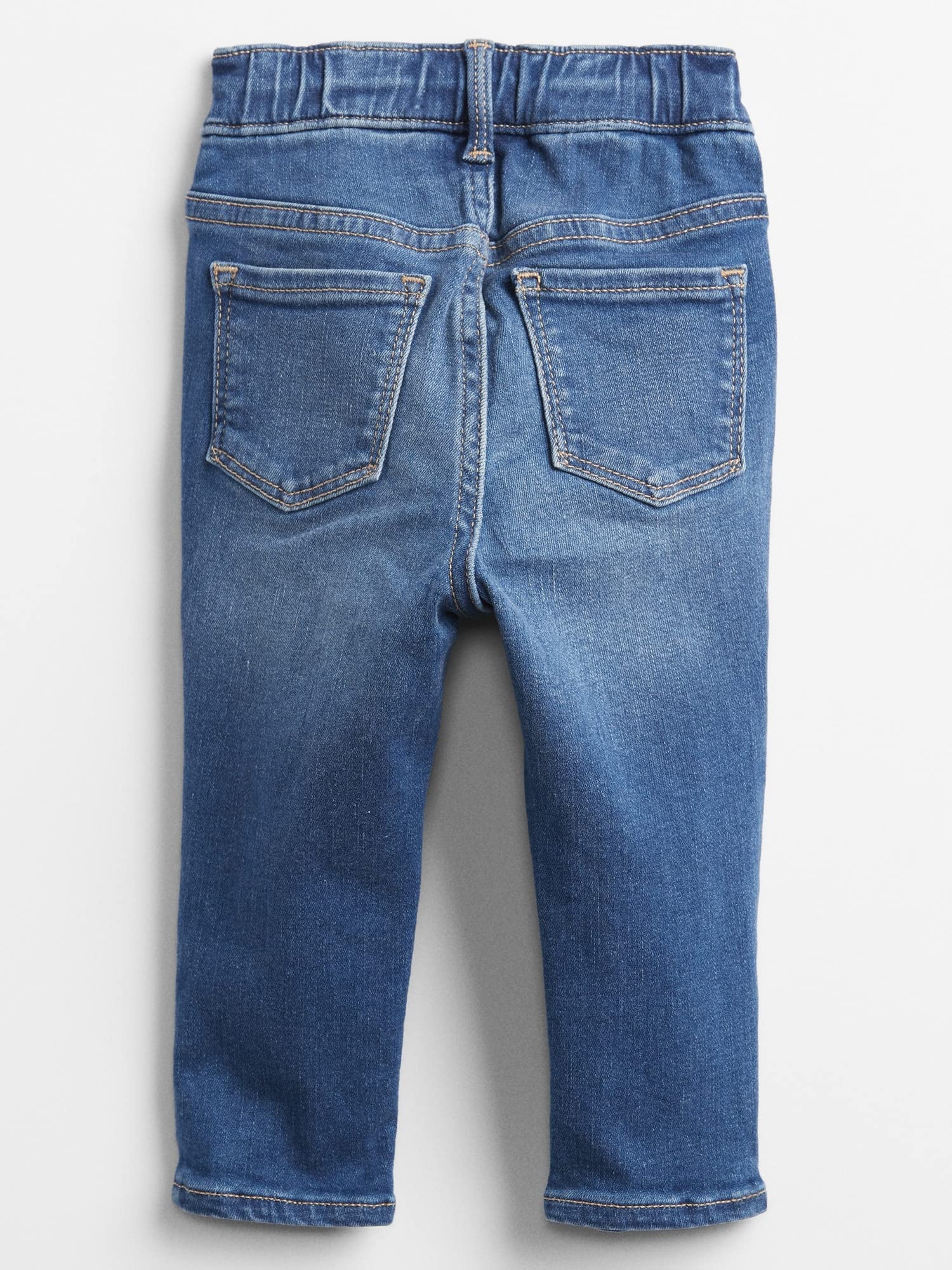 GAP Baby Girls Pull on Skinny Jeans, Dark Wash, 12-18 Months US