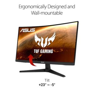 ASUS TUF Gaming 23.8” 1080P Curved Gaming Monitor (VG24VQ1B)( ) (Renewed)