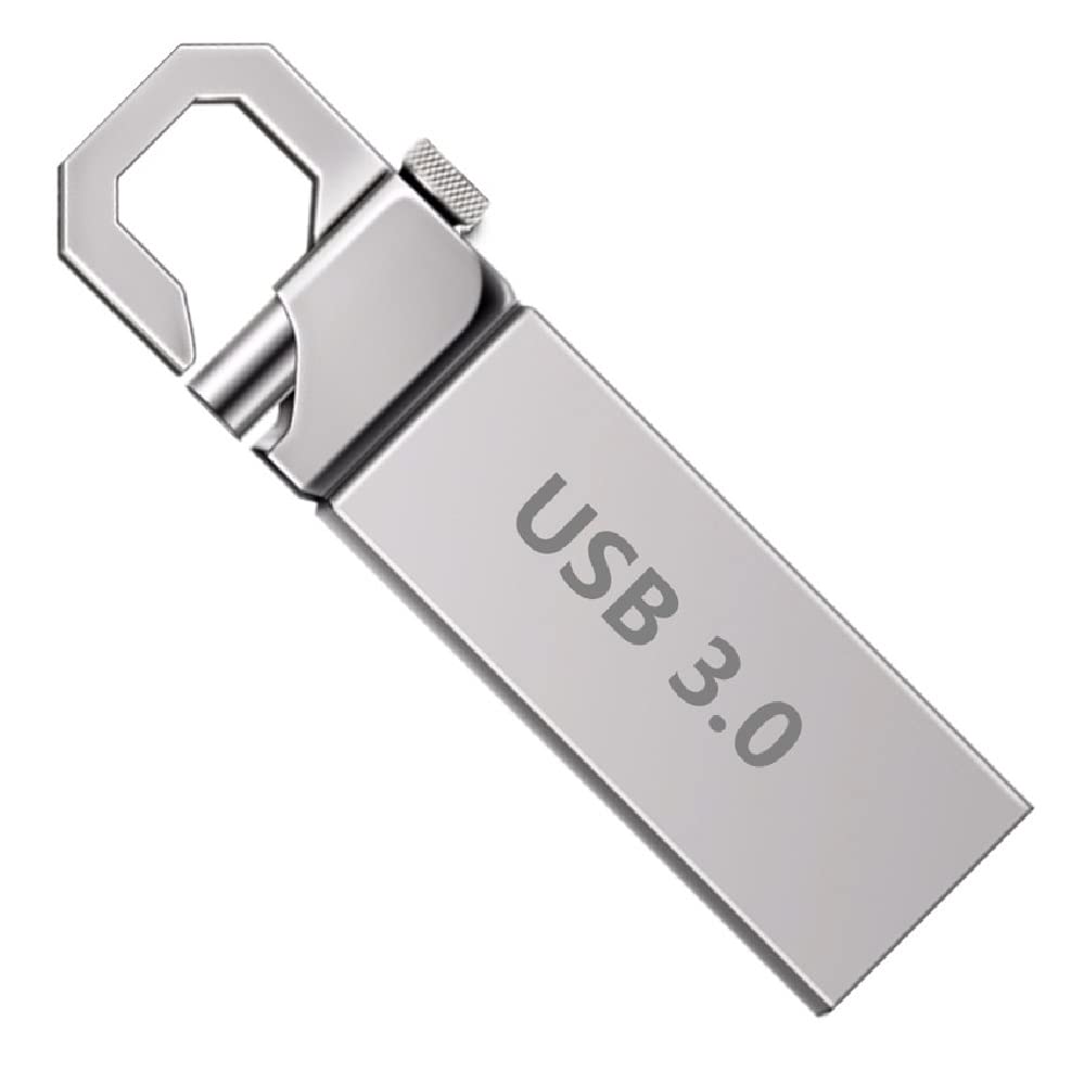 512GB Silver Metal USB Flash Drive, USB Thumb Drives Bulk Memory Stick Drive Pen Drive Drive for Data Storage (512GB)