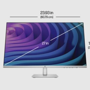 HP New M27h FHD Monitor 2-Pack 76D13AA#ABA, On-Screen Controls; AMD FreeSync; Low Blue Light Mode; Anti-Glare IPS Display, FHD (1920 x 1080),300 nits, 1 VGA; 2 HDMI 1.4