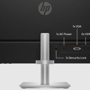 HP New M27h FHD Monitor 2-Pack 76D13AA#ABA, On-Screen Controls; AMD FreeSync; Low Blue Light Mode; Anti-Glare IPS Display, FHD (1920 x 1080),300 nits, 1 VGA; 2 HDMI 1.4