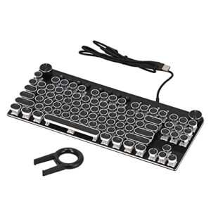 01 02 015 87 Keys Keyboard, Gaming Keyboard Ergonomic Design Plug and Play Portable Durable 87 Keys Layout for Office for Home