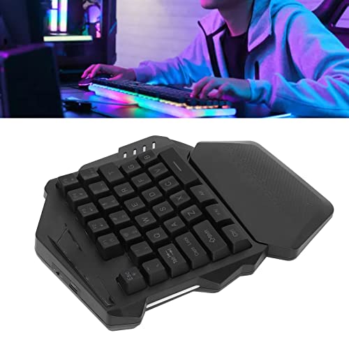 Single Hand Keyboard, 32 Million Keystrokes ABS Material 35 Keys Gaming Keyboard 35 Keys for Computer