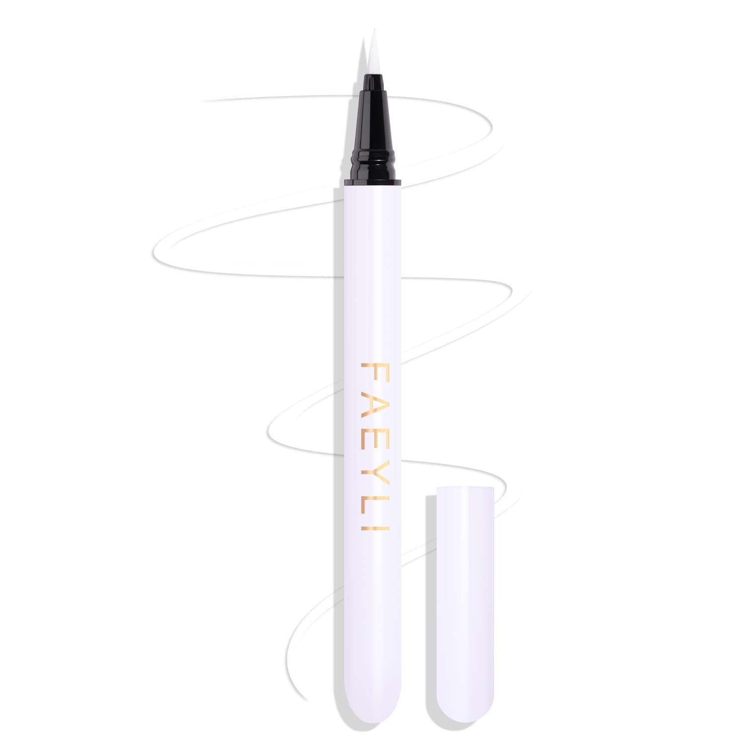 Jewelover Long Lasting White Liquid Eyeliner Pencil Ultra-Fine Felt-Tip Quick Drying Waterproof Formula Eye Liner Pen Women Eye Makeup, 0.021 Fl; Oz/0.6ml