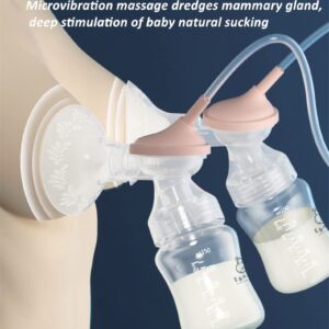 EGNELL Double Electric Breast Pump with Milk Bags - Quiet and Portable with 6 Modes and 9 Levels of Suction - Touch Screen LED Display and USB Charger