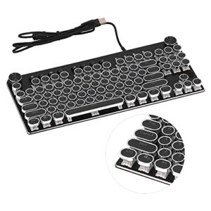 01 02 015 87 Keys Keyboard, Gaming Keyboard Ergonomic Design Plug and Play Portable Durable 87 Keys Layout for Office for Home