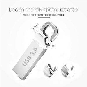 512GB Silver Metal USB Flash Drive, USB Thumb Drives Bulk Memory Stick Drive Pen Drive Drive for Data Storage (512GB)