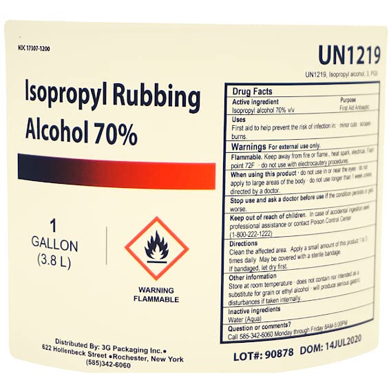 Isopropyl Rubbing Alcohol 70% - Gallon - Made in The USA (1)