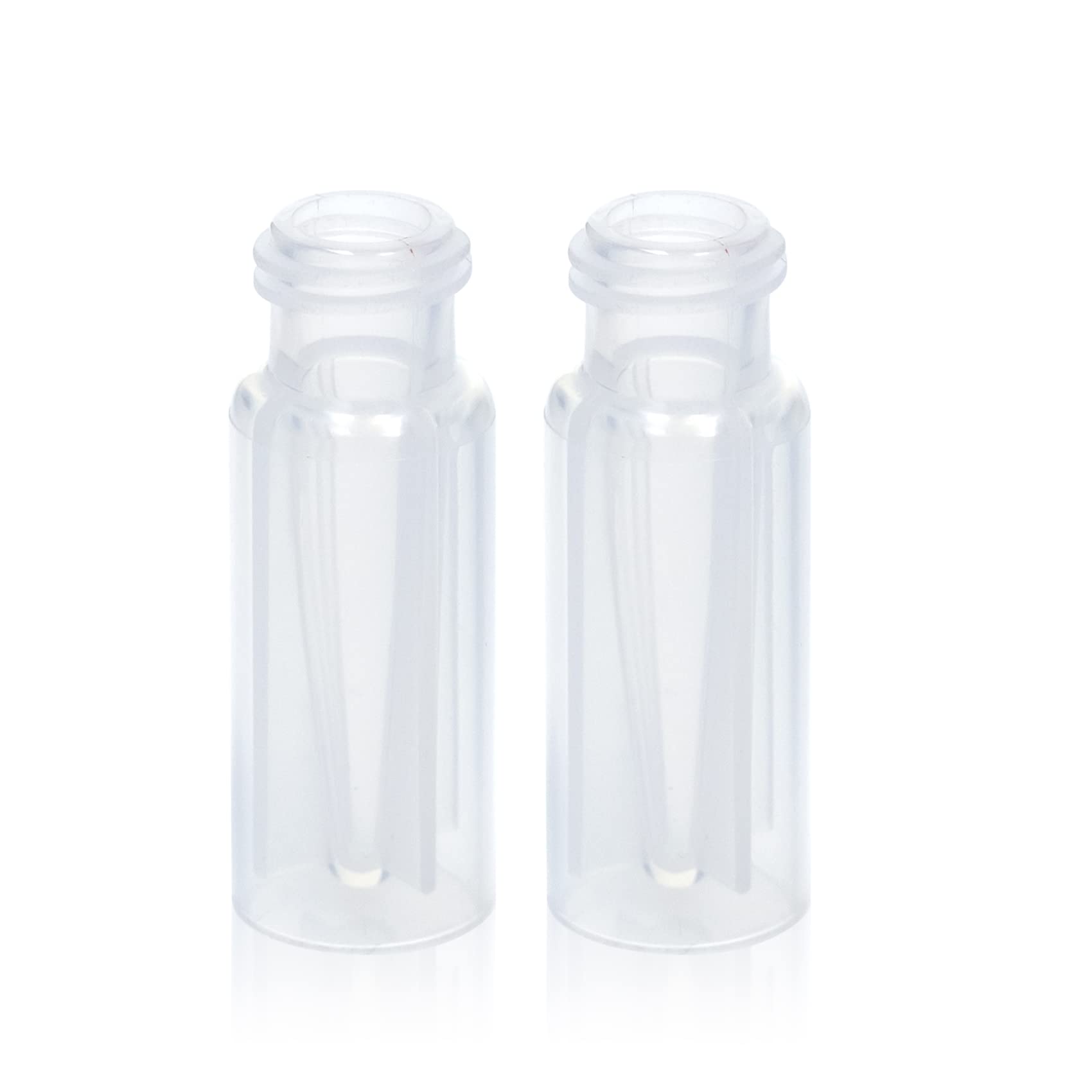 ALWSCI 9mm Screw Top Vials with 0.3 mL Fused Inserts, Polypropylene,ND9 9-425 Screw Thread Caps with Septa, White PTFE/Red Silicone Septa