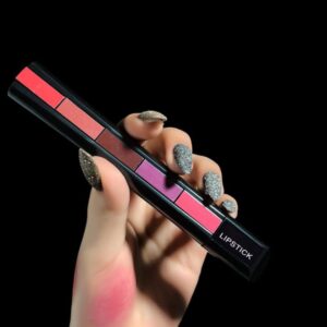 Dulele 5 Color Matte Lipstick Set Velvet Lip Stick Non-stick Lip Gloss Long Lasting Waterproof Red Lipstick Makeup Mini Lipstick Set (B, M)