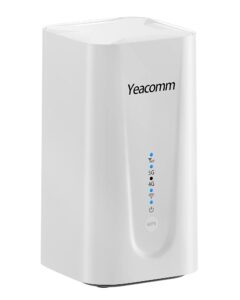 yeacomm 5g router ax3600 wifi-6 modem with sim card slot,nr nsa/sa 5g cellular router up to 4.67gbps,wireless 5g cpe & lte cat20 gateway,voice volte rj11,band lock,vpn,4 x 4 mimo