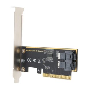 pcie x8 to u.2 adapter card, for u.2(sff-8639) pcie nvme ssd, support 2.5" u.2 sff ssd, sff-8643 mini-sas hd 36pin connector, for desktop