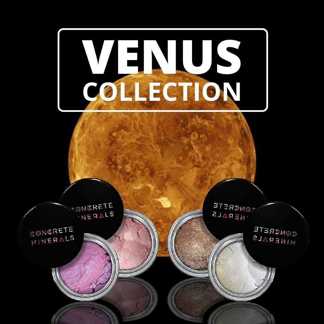 Concrete Minerals Eyeshadow, Silky- Smooth and Highly Pigmented, Longer-Lasting With No Creasing, 100% Vegan and Cruelty Free, Handmade in USA, 8 Grams Loose Mineral Powder (Venus)