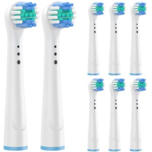 replacement toothbrush heads for braun, 8 pack clean electric brush heads compatible with most electric toothbrush, refill for 7000/pro 1000/9600/ 5000/3000/ 8000 and more.