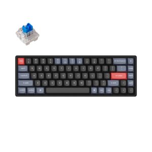 keychron k6 pro qmk/via wireless mechanical keyboard, custom programmable macro, hot-swappable keychron k pro brown switch, 65% layout aluminum frame rgb backlit office keyboard for mac windows linux