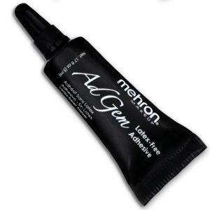 mehron makeup adgem adhesive | rhinestone glue | latex-free eyelash glue | body glue | body adhesive .17 fl oz (5 ml)