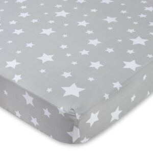 Moon and Stars Crib Sheets Bedding Set for Boys, Girls | Gender Neutral Crib Bedding Set Boho