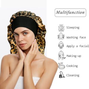 3 Pieces Long Satin Sleep Bonnet for Hair Care, Women Hair Bonnets Silky Braids Sleeping Caps Night Cap for Curly Hair