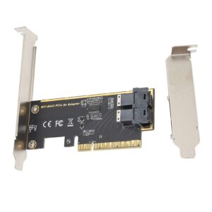 PCIE X8 to U.2 Adapter Card, for U.2(SFF-8639) PCIe NVMe SSD, Support 2.5" U.2 SFF SSD, SFF-8643 Mini-SAS HD 36Pin Connector, for Desktop