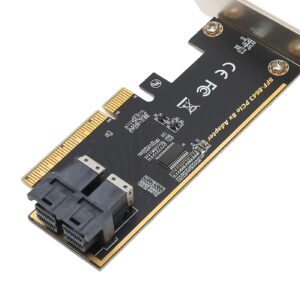 PCIE X8 to U.2 Adapter Card, for U.2(SFF-8639) PCIe NVMe SSD, Support 2.5" U.2 SFF SSD, SFF-8643 Mini-SAS HD 36Pin Connector, for Desktop