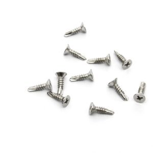 eivvia100pcs #8 * 5/8" Flat Head Cross Drive Head, 304 Stainless Steel, Flat Head Sheet Metal Screw self Tapping Screw Swallowtail Screw.…