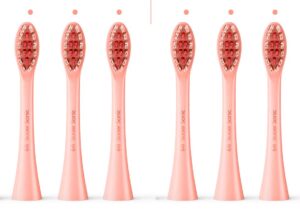 replacement toothbrush brush heads for wagner & stern and wagner switzerland toothbrushes. (pink)