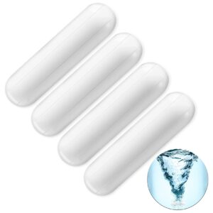 4 pcs magnetic stirrer mixer stir bar spinner bars 10mm(0.4inch), annhua stir plate magnet bar stirring bar for laboratory, household, office - white