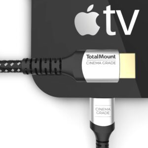 totalmount cinema grade – gold-plated hdmi cable for apple tv – hd, 4k, 8k, and 10k – full apple tv compatibility (6 feet)