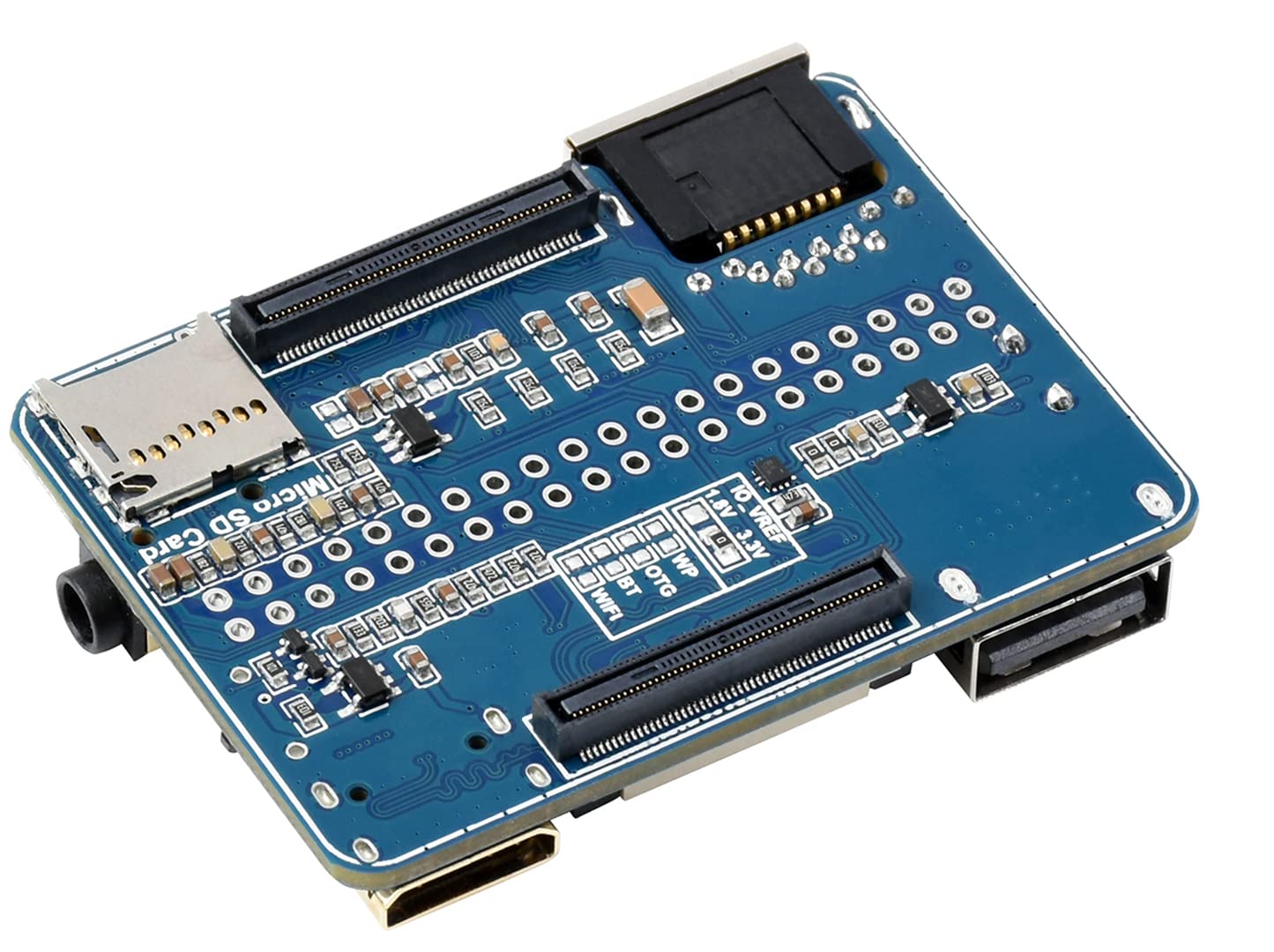 Nano Base Board (B) for Raspberry Pi Compute Module 4 Lite/eMMC, with Standard CM4 Socket, with Raspberry Pi 40PIN GPIO Interface, Gigabit Ethernet, USB2.0, DSI, CSI, 3.5mm Audio Jack