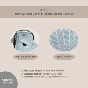 Universal Car Seat Cover Car Seat Sun Shade Car Seat Canopy for Baby and Toddler Car Seat Rear Facing Forward Facing (Sky Blue, Standard)