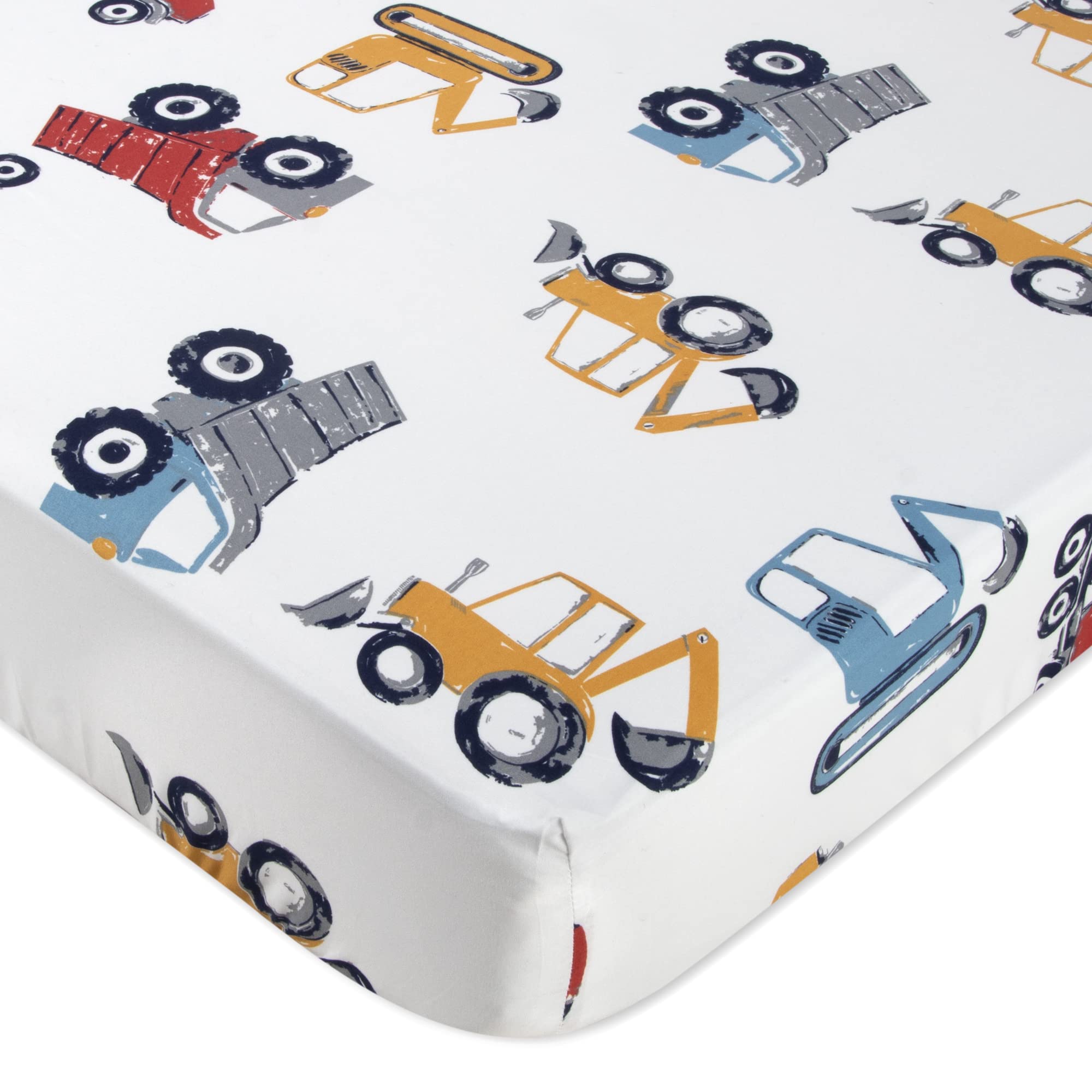 Baby Crib Blanket Set for Boys Truck Baby Nursery Construction Theme