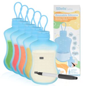 reusable silicone breast milk & juice storage bags