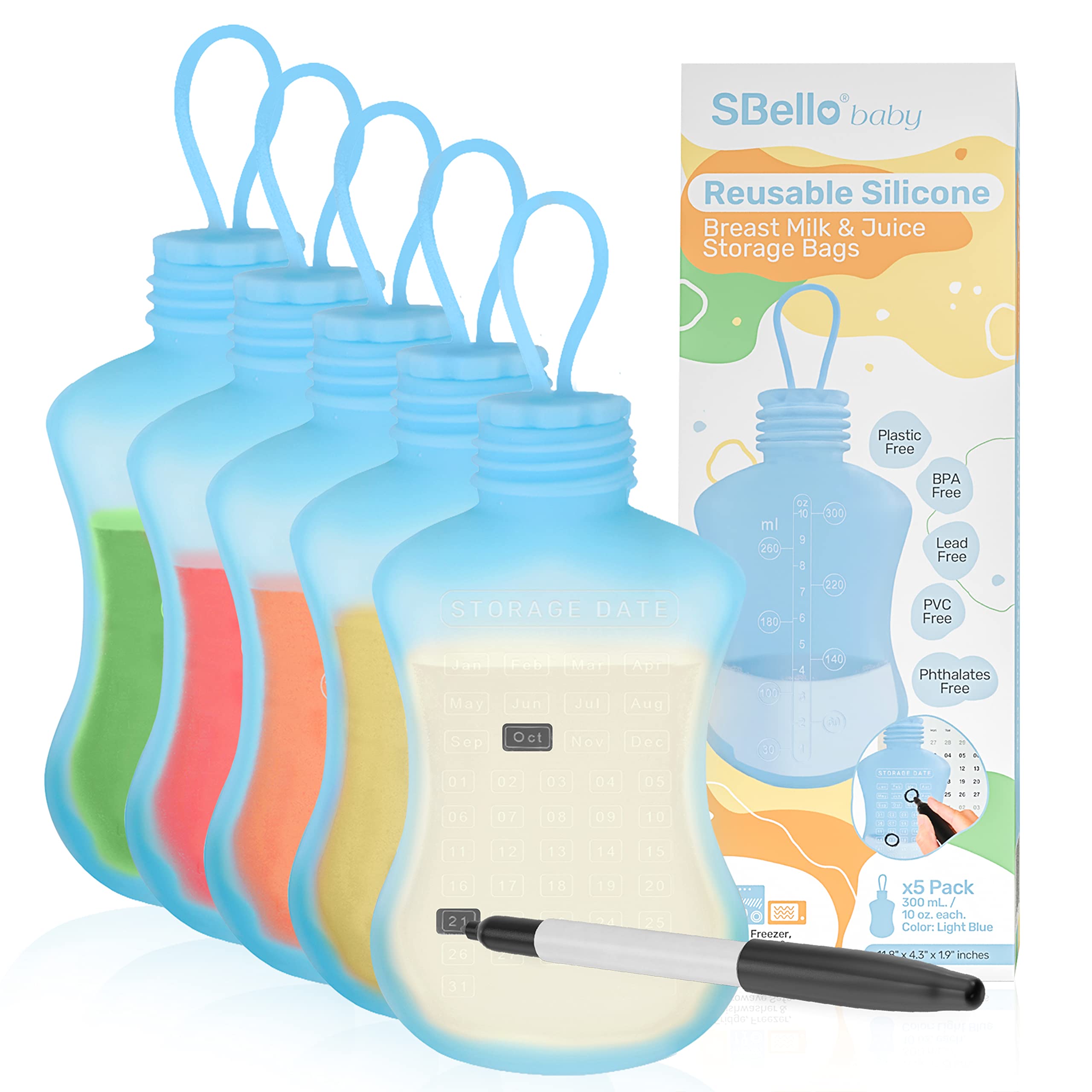 Reusable Silicone Breast Milk & Juice Storage Bags