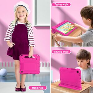 RTOBX Kids Case for Samsung Galaxy Tab A8 10.5 Inch 2022, Galaxy Tab A8 Case with Screen Protector, Shockproof Handle Stand Case for Samsung Galaxy Tab A8 10.5” 2022 (SM-X200/SM-X205/SM-X207), Pink