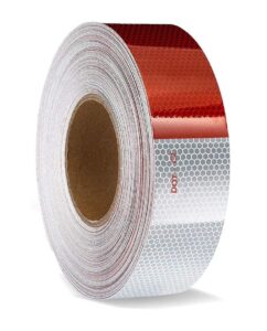 reflective tape conspicuity stickers for trailer, container rim, truck reflectors, length 150ft, dot c2 certified, r6"xw6", weatherproof, strong adhesive high intensity escort for safety