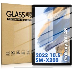 【2-pack】detuosi screen protector for samsung galaxy tab a8 10.5" 2022 (sm-x200/ x205/ x207), ultra-clear/case friendly/touch sensitive/bubble free/anti-scratch mica galaxy tab a8 10.5" tempered glass