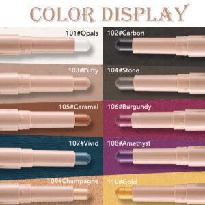 YXKJMN Putty Opals Eyeshadow Stick,Matte Eye Shadow Stick Makeup,Eye Brightener Stick,Concealer on Lower Lids(Opals,Putty)